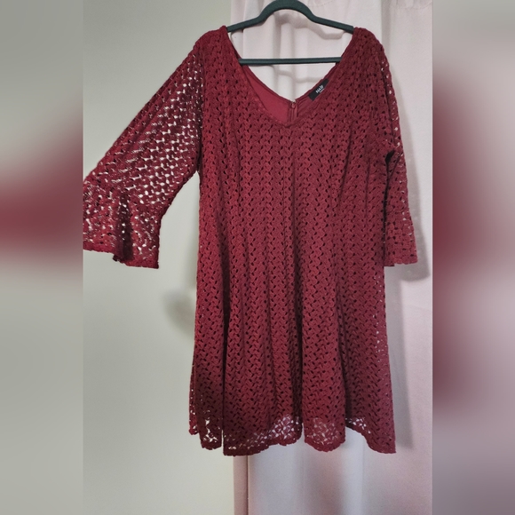 NAIF | Dresses | Naif Flutter Bell Sleeve Crochet Dress | Poshmark